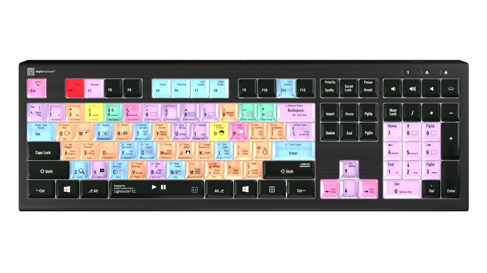 Shortcut keyboards and keyboard covers for Photoshop, Lightroom etc.
