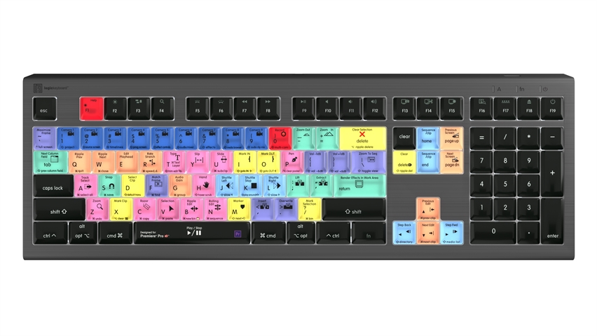 Shortcut keyboard Backlit & Bluetooth - Adobe Premiere Pro - Mac